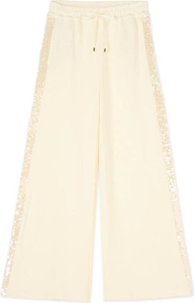 Oltre Femme, Pantalons, Blanc, Taille: 44 FR Pantalon Palazzo
