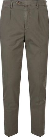 BRIGLIA 1949 Homme, Pantalons, Vert, Taille: XL Chino Pliss&eacute; Coupe Confort
