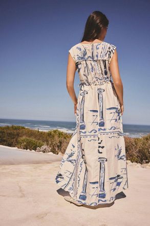 Next Midikleid Midi-Sommerkleid mit seitlichem Bindedetail (1-tlg)