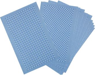 Kracht 6er Pack Gastronomie Grubentuch Vollzwirn Geschirrt&uuml;cher 50x70 cm W&uuml;rfelmuster 100% Baumwolle (blau)