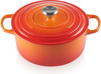 LE CREUSET Le Creuset Signature Gusseisen-Br&auml;ter mit Deckel, &Oslash; 26 cm, Rund, F&uuml;r alle Herdarten und Induktion geeignet, Volumen: 5,3 l, 5,135 kg, Volcanique