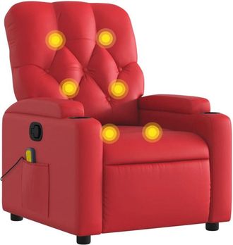 vidaXL Massagesessel Rot Kunstleder - Vidaxl