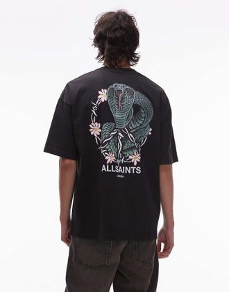 AllSaints T-shirt &agrave; motif serpent - Noir