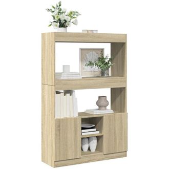 vidaXL Highboard Sonoma-Eiche 92x33x140 cm Holzwerkstoff - Vidaxl