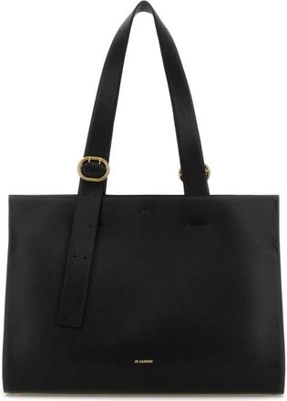Jil Sander Leder Shopper - - Bags - Damen - Schwarzk - ONE SIZE