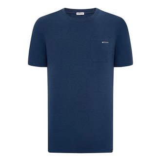 Kiton Homme, Tops, Bleu, Taille: 2XL T-shirt bleu avec poche poitrine
