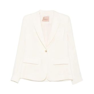 Twinset Blazer mit Herzmotiv - - Jackets - Damen - Wei&szlig; - L