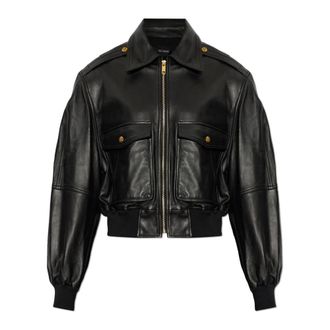Willy Chavarria Veste courte en cuir - Femme - Vestes - Noir - Taille: 38 FR