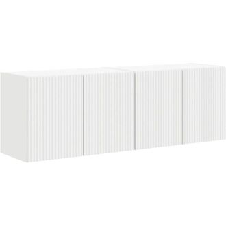 vidaXL TV-Wandschrank 2 pcs Wei&szlig; 59,5 x 31 x 40 cm Holzwerkstoff vidaXL