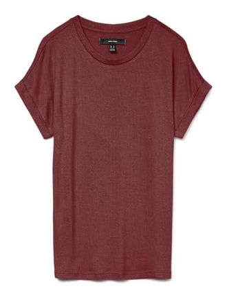 Vero Moda O-Neck Pullover Vmbrianna SS Pull &agrave; col Rond Boo Rep, Pourpre, XL Femme