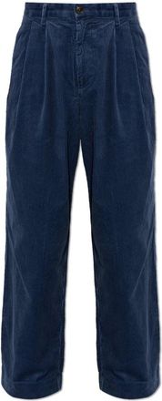 Paul Smith Pantalon Droit en Velours C&ocirc;tel&eacute; - Homme - Pantalons - Bleu - Taille: W31