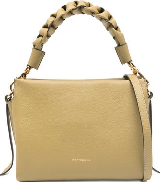 Coccinelle braided-handle tote bag - Nude