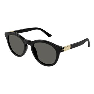 Gucci Sonnenbrille mit runden Gl&auml;sern - - Accessories - Herren - Schwarzk - 52 MM