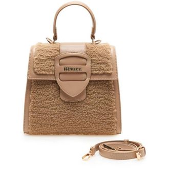 Blauer Beige Pelz Crossbody Tasche - - Bags - Damen - Beige - ONE SIZE