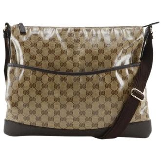 Gucci Sac bandouli&egrave;re Pre-owned en PVC GG Crystal - Femme - Pre-owned - Brun - Taille: ONE Size