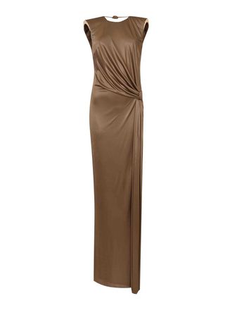 Elisabetta Franchi Robe De Soir&eacute;e - Gris Fonc&eacute;