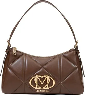Love Moschino Braune Polyethylen-Handtasche