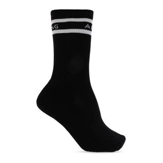 Anine Bing Sully Sporty Socks - Femme - Sous-v&ecirc;tements - Noir - Taille: ONE Size