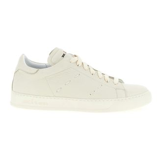 Kiton Hammered Leather Sneakers - - Shoes - Herren - Wei&szlig; - 45 EU