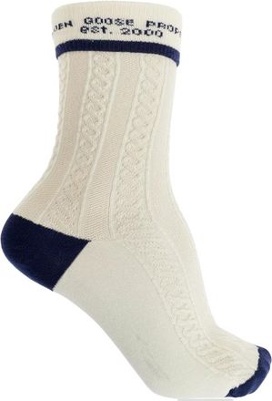 Golden Goose Femme, Sous-v&ecirc;tements, Beige, Taille: M Chaussettes &agrave; maille d&eacute;corative