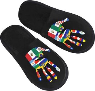 Generic Slippers Mois De LH&eacute;ritage Hispanique Antid&eacute;rapant Pantoufles DHiver Peluche Chaussons Pour Homme Spa Chambre M