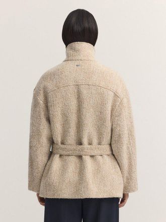 Bugatti Kurzjacke Regular Fit Regular Fit Wollmix Stehkragen G&uuml;rtel