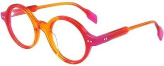 Generic Monture de lunettes ronde vintage en acétate avec charnières à ressort - Lunettes unisexes pour homme et femme