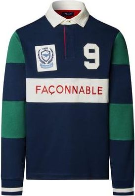 Façonnable Fangbar - Polo lange Baumwollärmel - blau