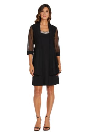 R&M Richards Damen Evening Cocktail Wear Kleid, Schwarz, 46