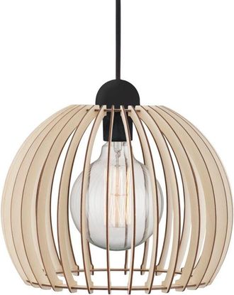 Nordlux Suspension chino 30 Bois Nature (marron), H.26 - IP20 - E27 / Nordlux Int&eacute;rieur
