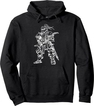 Seembo Ritter spielt Gitarre lustiger mittelalterlicher Gitarrist Rockmusiker Pullover Hoodie