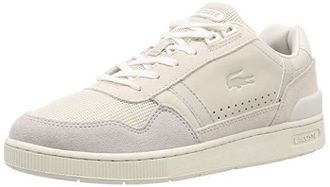 Lacoste Baskets Lineset en Cuir pour Homme, Blanc, 43 EU, Blanc/Blanc, 43 EU