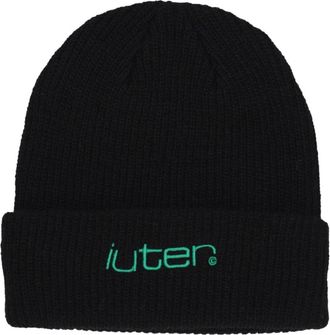 Iuter Schwarze Raster Beanie M&uuml;tze - - Accessories - unisex - Schwarzk - ONE SIZE