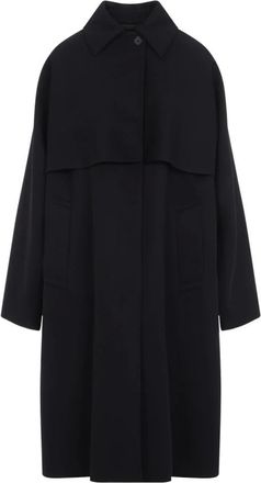 Jil Sander Manteau Trench en Laine Oversize - Femme - Manteaux - Noir - Taille: 36 FR