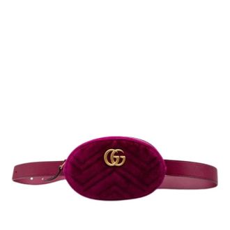 Gucci Sac banane matelass&eacute; en velours Pre-owned - Femme - Pre-owned - Violet - Taille: ONE Size