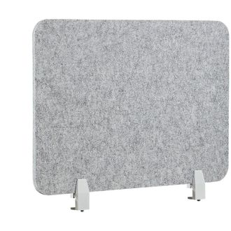 Beliani Beliani - Panneau S&eacute;parateur de Bureau Acoustique et Visuel 72 x 50 cm en Polyester et Mat&eacute;riau Synth&eacute;tique Gris Fonc&eacute; Split