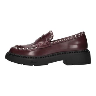 Ash Mocassins en cuir clout&eacute;s - Femme - Chaussures - Rouge - Taille: 37 EU