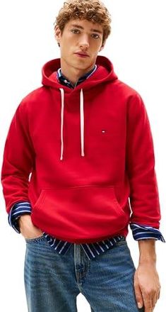 Tommy Hilfiger Ess Seasonal Fleece Hoody Mw0Mw39997 Sweat &agrave; Capuche, Red (Medium Red), L Homme