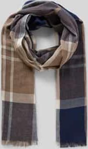 Christian Berg Schal aus reiner Baumwolle mit Fransenabschluss