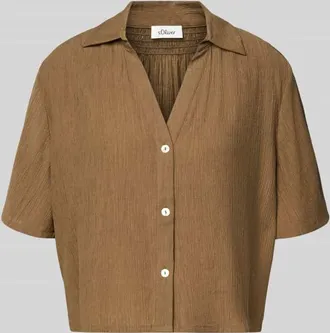 s.Oliver Red Label Boxy Fit Kurzarmbluse aus Viskose-Mix