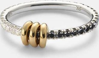 Spinelli Kilcollin Ring Sirius Eclipse aus Sterlingsilber mit 18kt Gelbgold und Diamanten