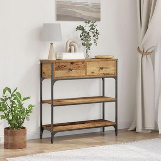 vidaXL Vidaxl - Konsole Tisch Alte Holz 72,5x25x75 cm Ingenieurholz & Stahl