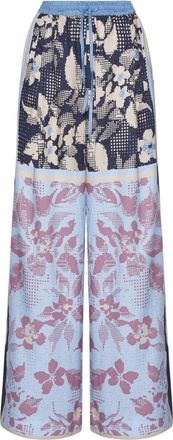 Silvian Heach Femme, Pantalons, Multicolore, Taille: 36 FR Decorative Motif Wide Pantalons