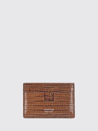 Tom Ford Porte-cartes en cuir de veau &agrave; imprim&eacute; crocodile