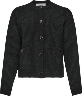 Silvian Heach Ryana Cardigan - Femme - Pulls - Noir - Taille: 40 FR