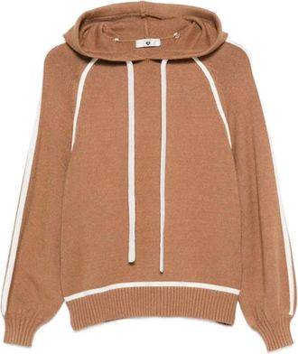 Twinset Femme, Sweatshirts et sweats à capuche, Brun, Taille: 42 FR Sweat à capuche élégant