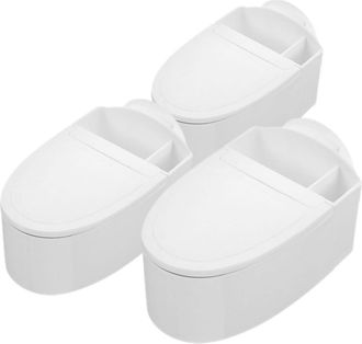 Vosarea 3 St&uuml;ck Teiliges Wandaschenbecher Toilette mit Deckel Kreativer Badezimmer Aschenbecher f&uuml;r Schlafzimmer B&uuml;ro Platzsparend Einfach zu Reinigen Vielsei