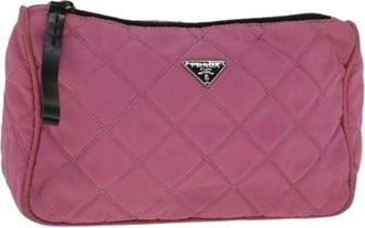 Prada Pre-owned Nylon sacs-prada - Femme - Pre-owned - Rose - Taille: ONE Size
