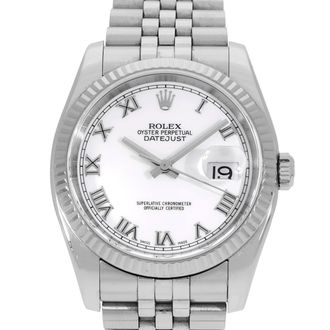 Rolex Uhren - Datejust - Gr. unisize - in Wei&szlig; - f&uuml;r Damen