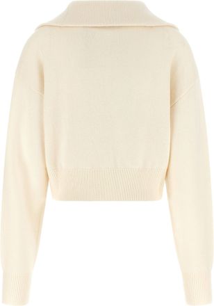 Coperni Half-Zip Cashmere-Wool Sweater - Cream